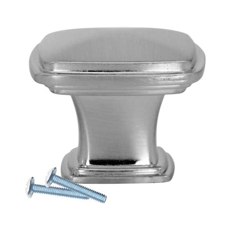 5 Pack Temple Square Style Brushed Nickel Cabinet Hardware Knob 1 732