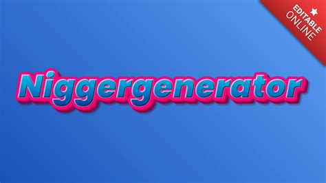 Niggergenerator Pink Blue 3d Text Effect Generator