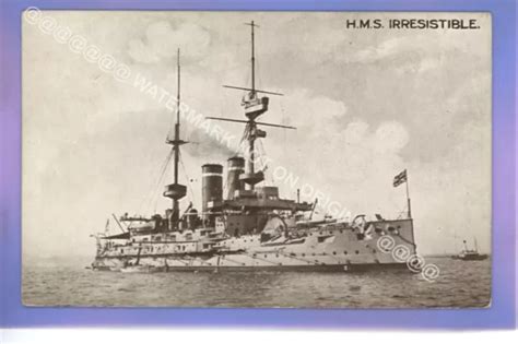 Ww1 War Military Navy Ship Hms Irresistible Pre Dreadnought Battleship