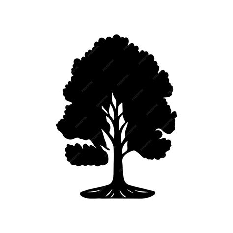 Premium Vector Green Ash Icon Hand Draw Black Colour Tree Day Logo