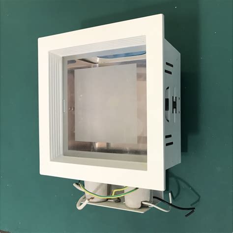 White Bracket Glass Screen Recessed Mounted Down Light Square With