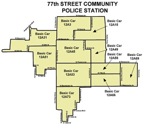 Los Angeles Police Department Patrol Area Maps Effective January 4 2009