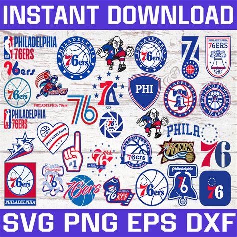 Bundle 33 Files Philadelphia 76ers Basketball Team Svg Phila Inspire