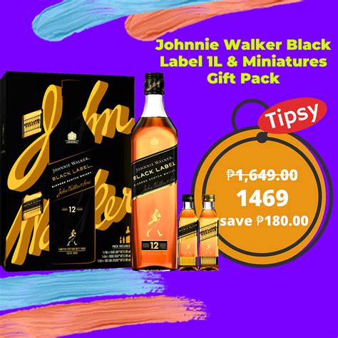 View Johnnie Walker Black Label 1l And Miniatures T Pack Price Ph