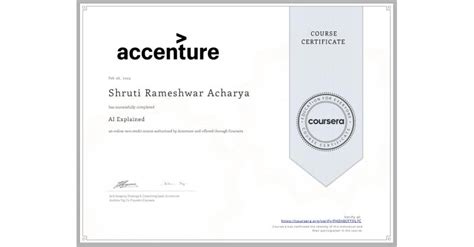 Completion Certificate For Ai Explained Shruti Rameshwar Acharya