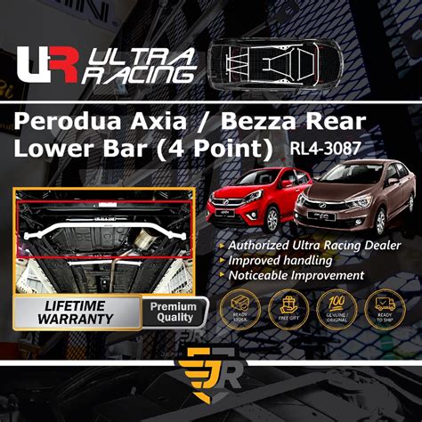 Ultra Racing Safety Bar Rear Lower Bar Perodua Axia Perodua Bezza 4