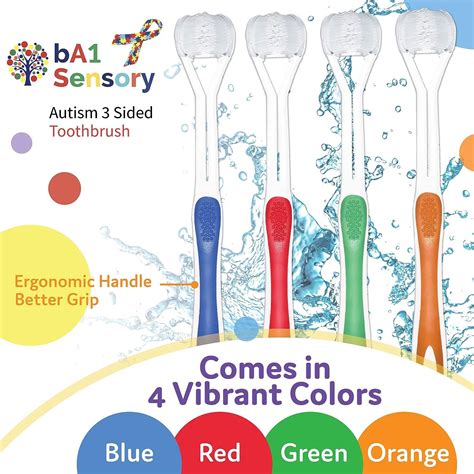 B1 Health 3 Sided Specialty Toothbrush Complete Coverage For Autism