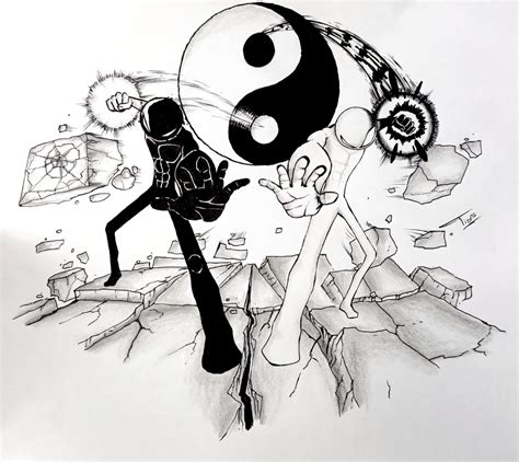 Stickman Ying Yang Desenho De Gato Preto Tutoriais Illustratores