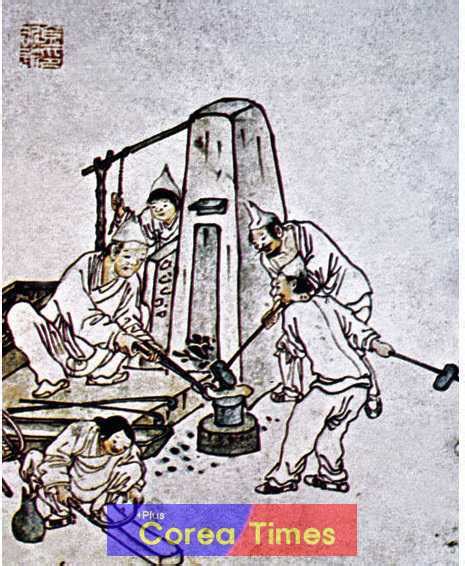 조선력사 인물 김홍도와 그림 《대장간》플러스 코리아plus Korea