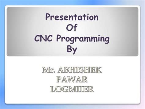 Cnc Part Programming Ppt