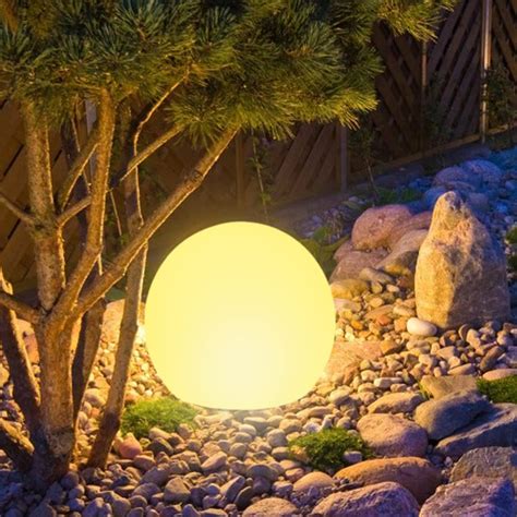 Solar Garden Globe Light Outdoor 8in Led Solar Glowing Ball Light W Remote Ground Stake 16 Rgb