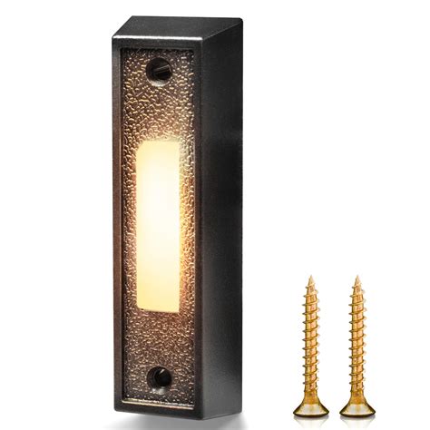 Betus Led Lighted Doorbell Button Classic Rectangular Wall Mounted Door Push Buttons Opener