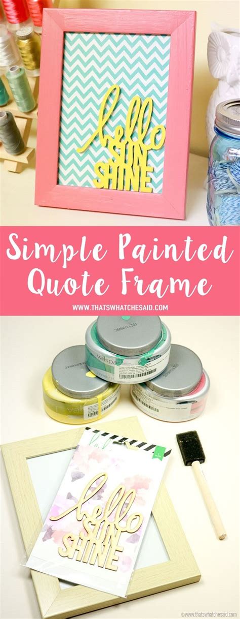 Diy Sunshine Quote Frame