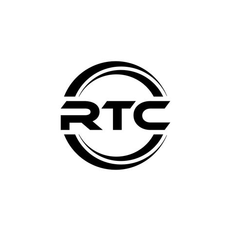 Rtc Letra Logo Diseño En Ilustración Vector Logo Caligrafía Diseños