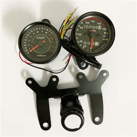 Motorcycle Odometer Black Shell With Bracket Modif Vicedeal