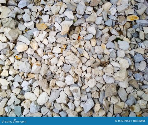 Small Stones Of Different Shapes And Colors With Sharp Edges Stock