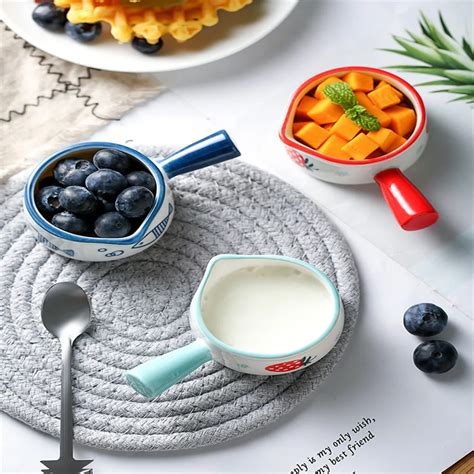 손잡이가 달린 세라믹 딸기 접시 다기능 맛 설탕 그릇 커피 미니 우유 컵 팬 소스 식초 접시 그레이비 보트슈가and크림 병