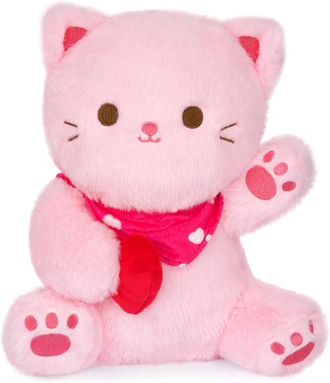 Kophinye Valentines Stuffed Animal Cat Plush 8inch Pink