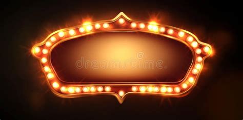 Illuminated By Bright Lights At Night A Retro Movie Marquee Sign
