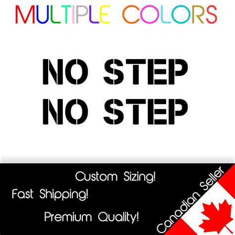 No Step Sticker Decal Car Truck Vinyl Decal For Splitter Lip Pair Of 2