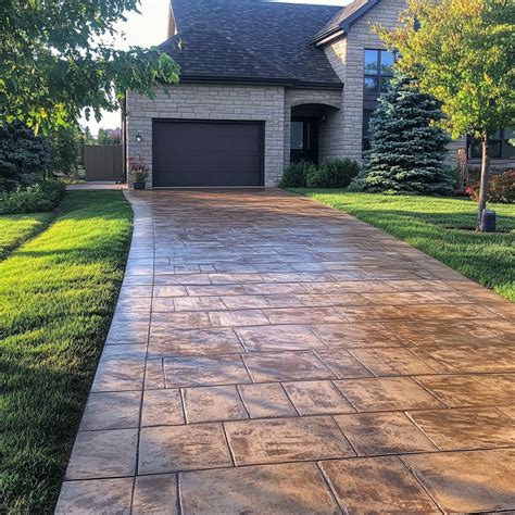 Stamped Concrete Driveway Modern Style And Durability Spring Hill