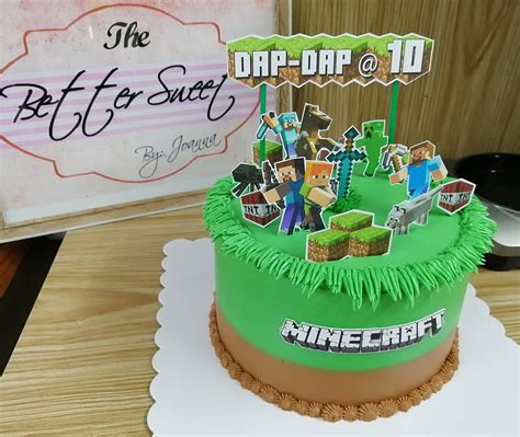 Minecraft Birthday Cake Topper Template Printable Diy 50 Off