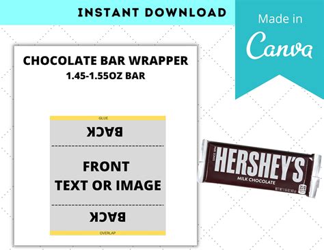 Candy Bar Wrapper Template Canva