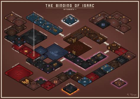 The Binding Of Isaac Floor Plan Art Print By Mthorpe Society6 The