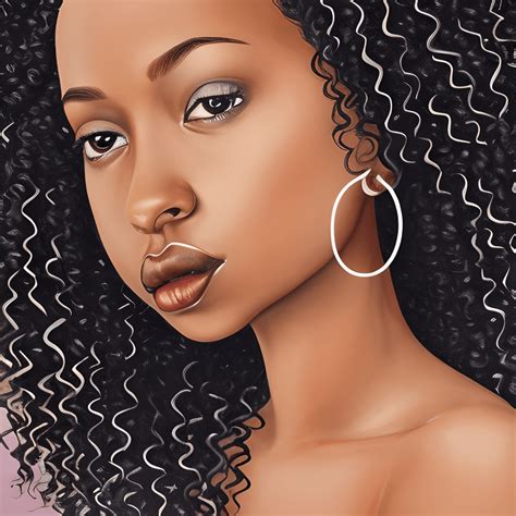 Vibrant Curvy Black Woman · Creative Fabrica