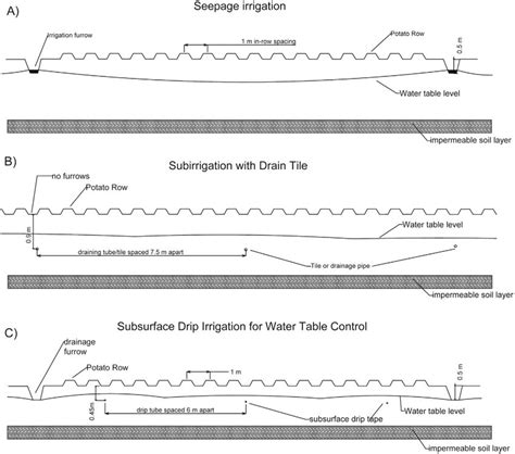 Irrigation Methods Layout A Seepage Irrigation B Subirrigation Download Scientific