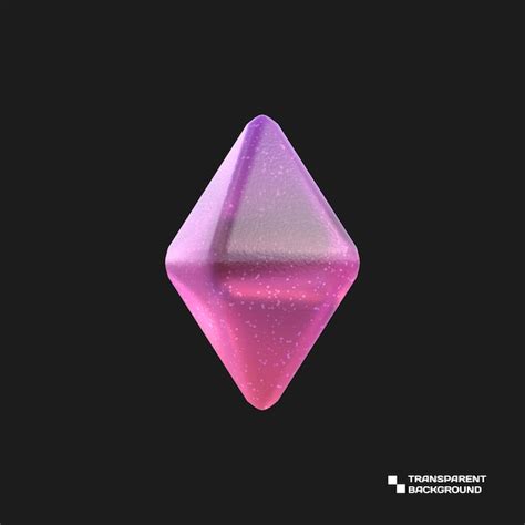 Premium Psd 3d Rendering Gradient Glass Abstract Geometric Object