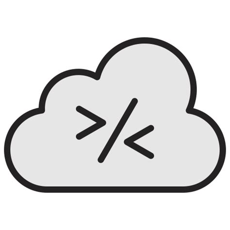 Cloud Coding Generic Color Lineal Color Icon