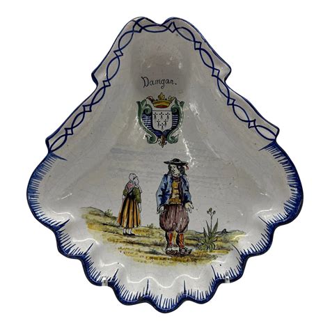 Unusual Vintage French Quimper Faience Pottery Figural Dish Chairish