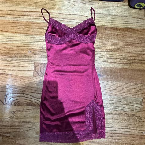 Motel Womens Burgundy Dress Depop