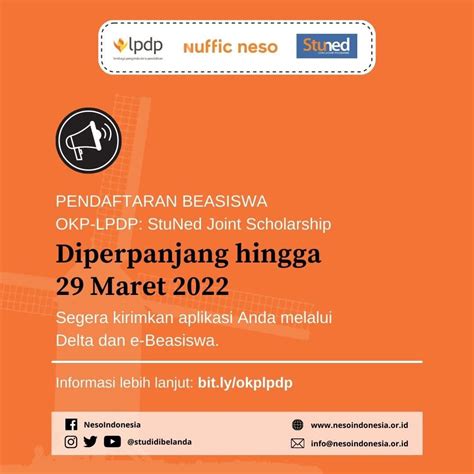 Nuffic Southeast Asia Dear Sobat Neso Batas Waktu Pendaftaran