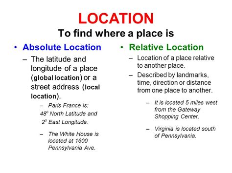 Relative Location