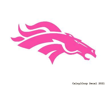 Hot Pink Denver Broncos Logo For Lady Fans