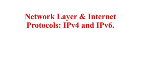 Networklayerandinternetprotocolsipvpptx