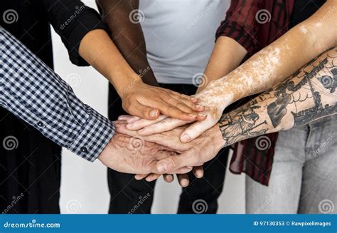 Group Of People Hands Assemble Together Stock Image Image Of Shoot