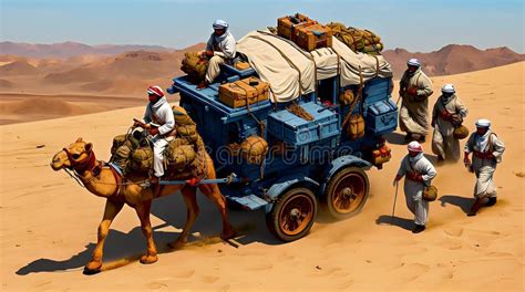 Camel Caravan Crossing The Sahara Desert With Vintage Truck Stock Footage Video Of Desert