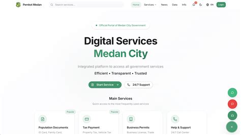 Digital Services Medan City Government Official Portal Figma