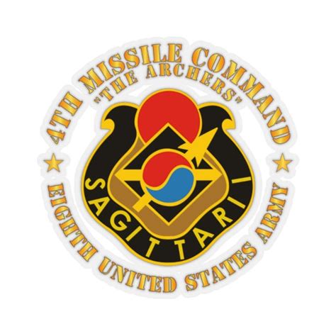 Kiss Cut Stickers Army 4th Missile Command The Archers Dui X 3