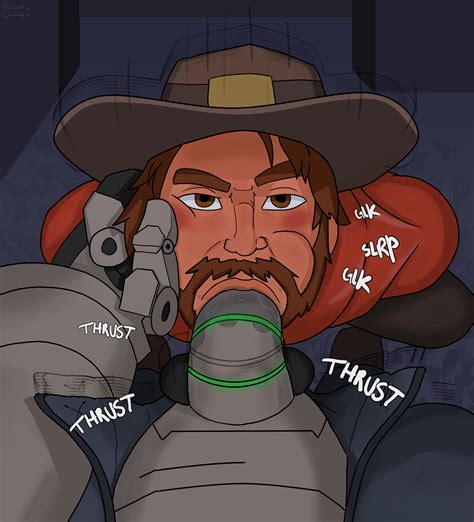 Rule 34 Bara Blizzard Entertainment Blush Bob Overwatch Bodily Fluids Clothing Cole Cassidy