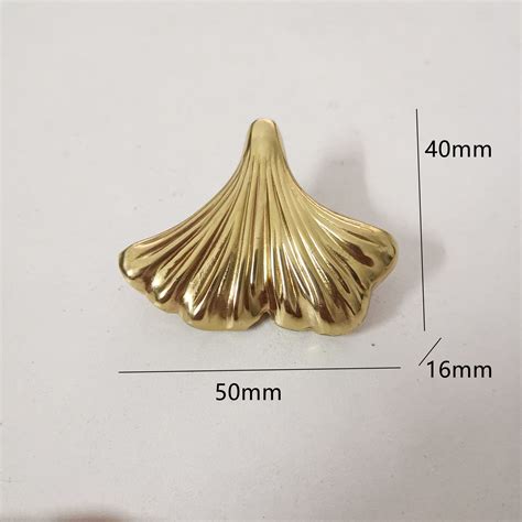 Brass Kinds Of Ginkgo Leaf Knobs Wardrobe Shoe Cab Grandado
