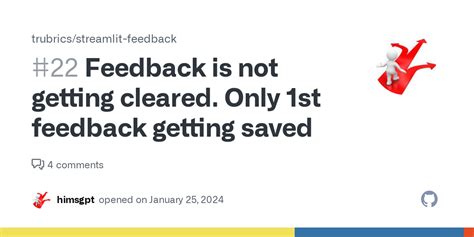 Feedback Is Not Getting Cleared Only 1st Feedback Getting Saved