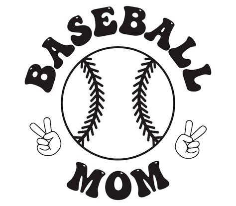 Premium Vector Baseball Mom Quote Lettering With White Background