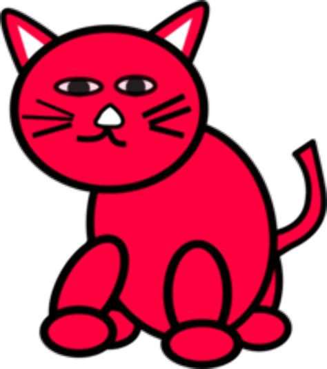 Rotate And Resize Tool Cat Clipart Red