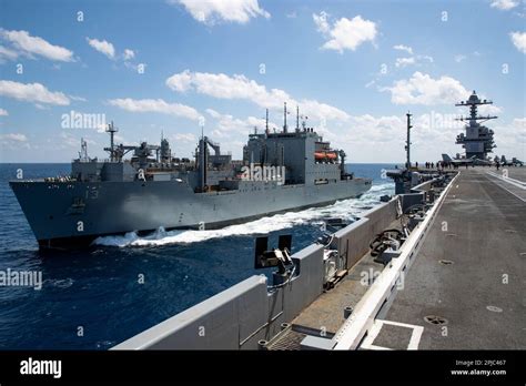 The First In Class Aircraft Carrier Uss Gerald R Ford Cvn 78 Pulls