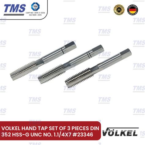 Jual Gagang Hand Tap Din 352 Hss G Unc Volkel Set Volkel 23346 Original Jakarta Pusat