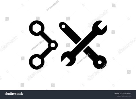 Spanner Symbol Art Vector Illustration Stock Vector Royalty Free